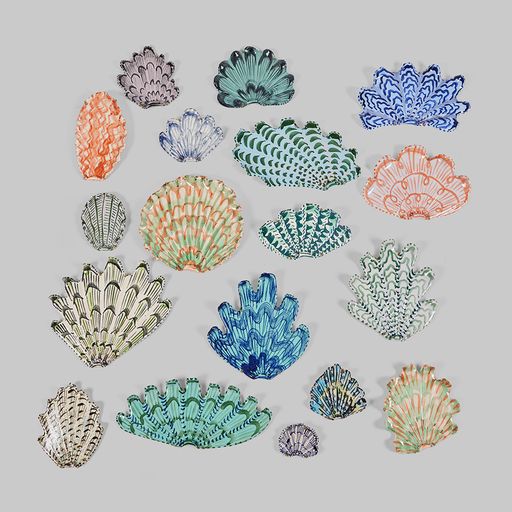 Handmade Ceramic Shells on Brass Wire Hangers – Harbinger